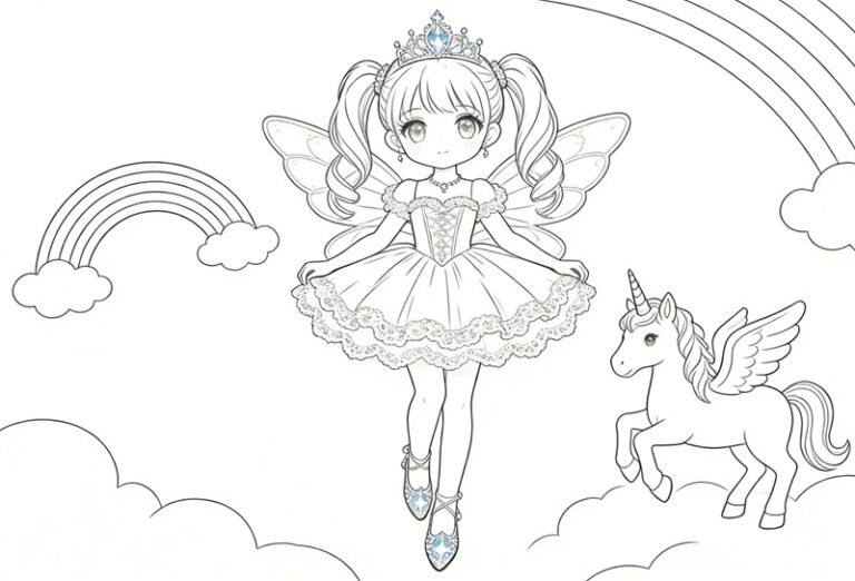 80+ Tranh tô màu công chúa anime xinh xắn cho fan manga